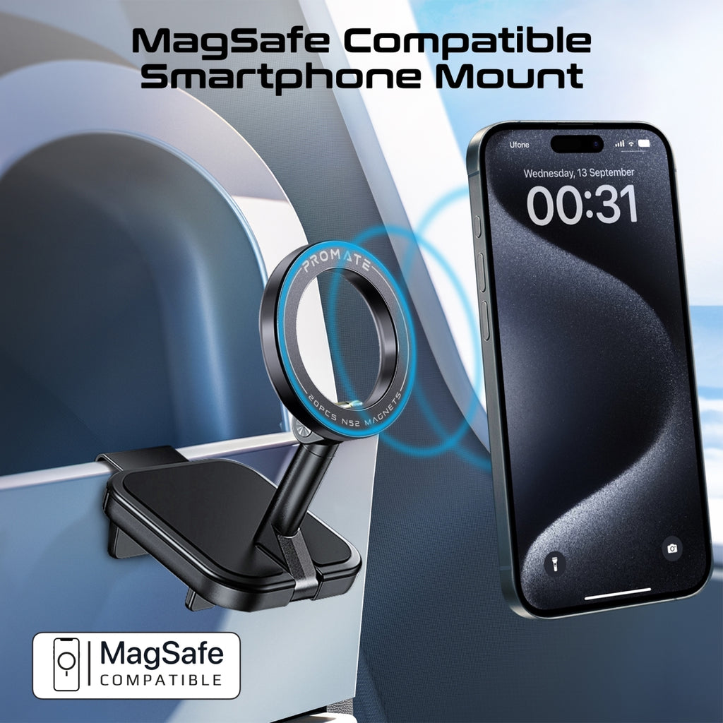 360° Rotatable MagSafe Compatible Smartphone Clip-on Mount – Promate Technologies