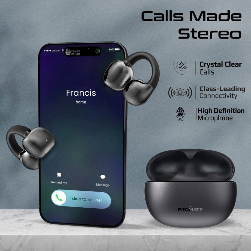 AudioFit™ Open Ear Clip On TWS Earbuds w/ IntelliTouch – Promate ...