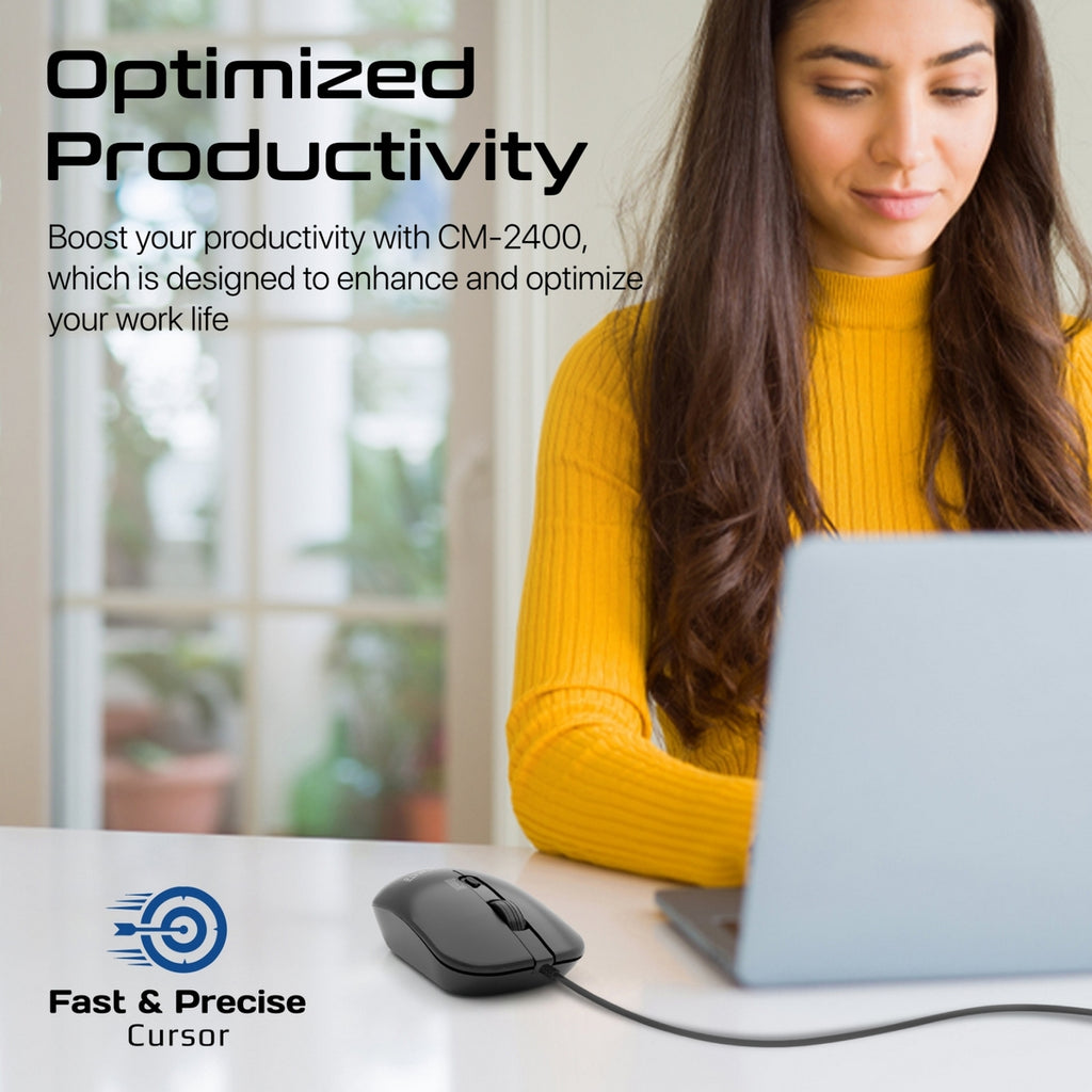 MaxComfort™ Adjustable DPI Wired Optical Mouse – Promate Technologies