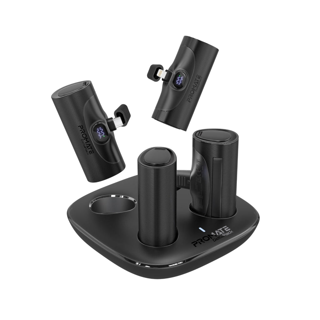 Ultra-Compact 4-Piece Fast Charging Power Bank Kit with In-Built USB-C ...