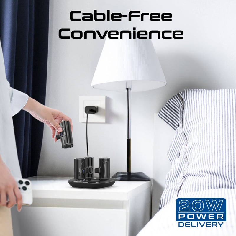 Ultra-Compact 4-Piece Fast Charging Power Bank Kit with In-Built USB-C ...