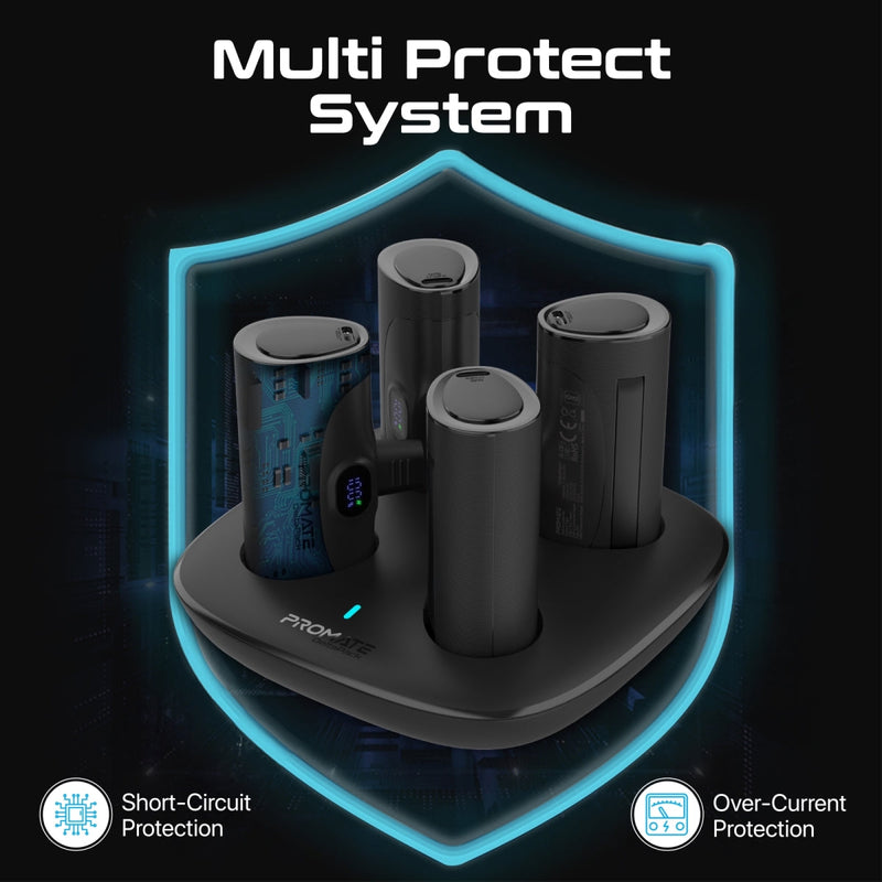 Ultra-Compact 4-Piece Fast Charging Power Bank Kit with In-Built USB-C ...