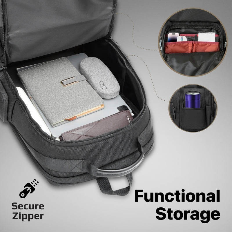 Heavy Duty Lightweight Backpack for 15.6” Laptops with Compartments ...