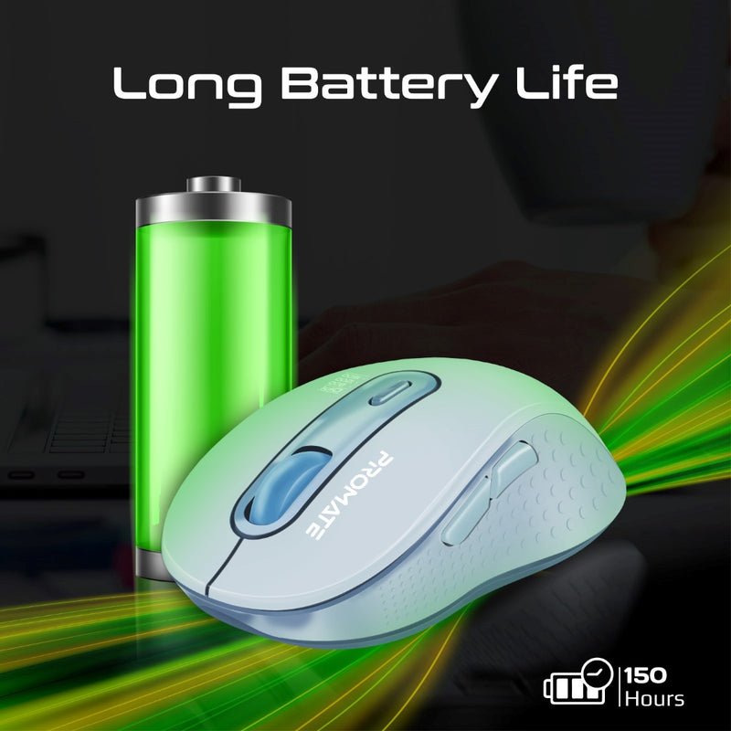 Dual Mode Wireless Optical Mouse with BT & RF Connectivity – Promate ...