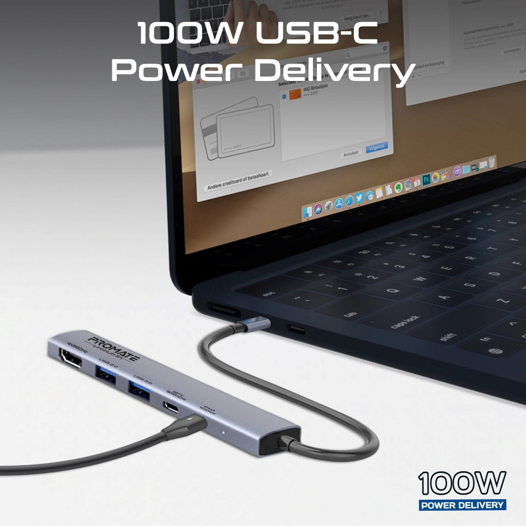 4K@60Hz Multi-function High-Speed USB-C Hub with 100W Power Delivery ...