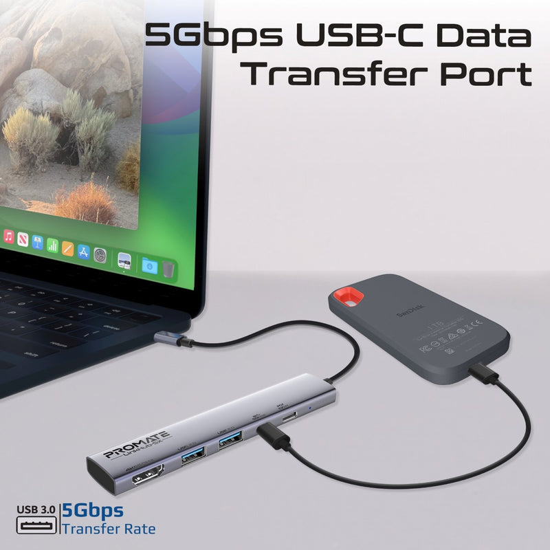 4K@60Hz Multi-function High-Speed USB-C Hub with 100W Power Delivery ...