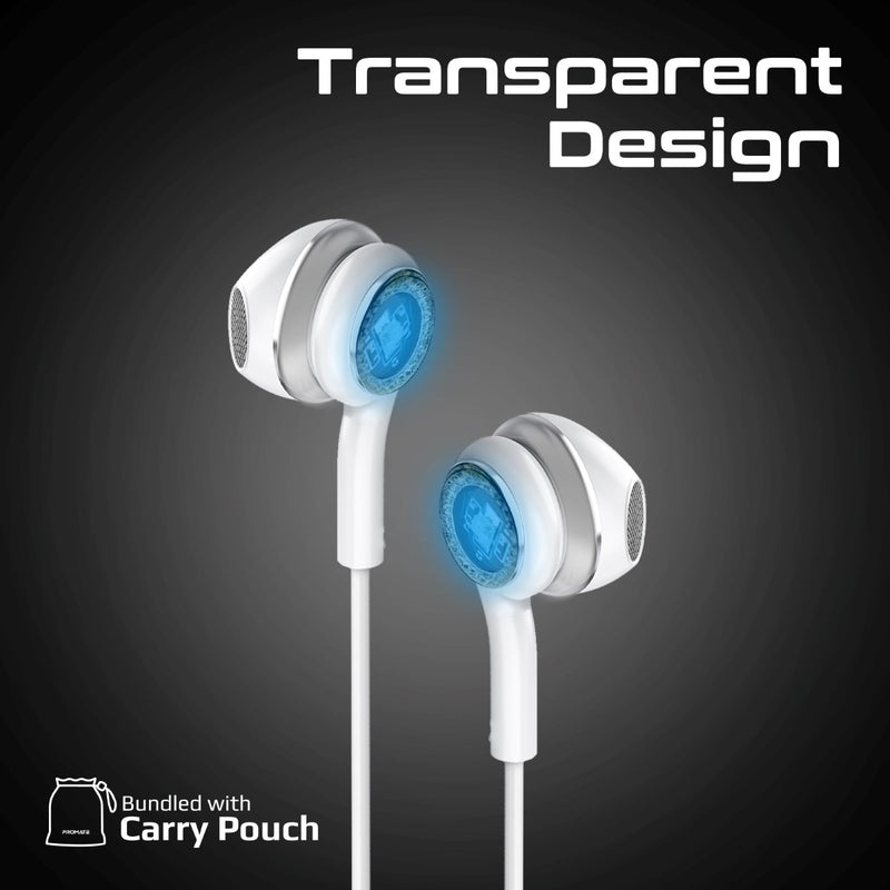 LumiSound™ Transparent Stereo USB-C Wired RGB Earphones – Promate ...