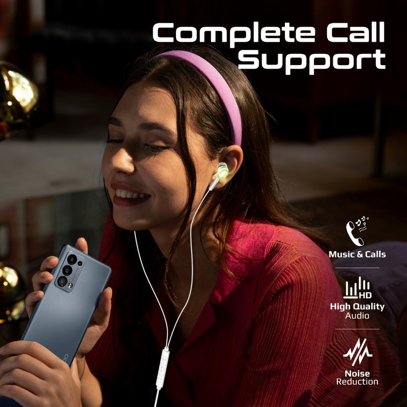 LumiSound™ Transparent Stereo USB-C Wired RGB Earphones – Promate ...