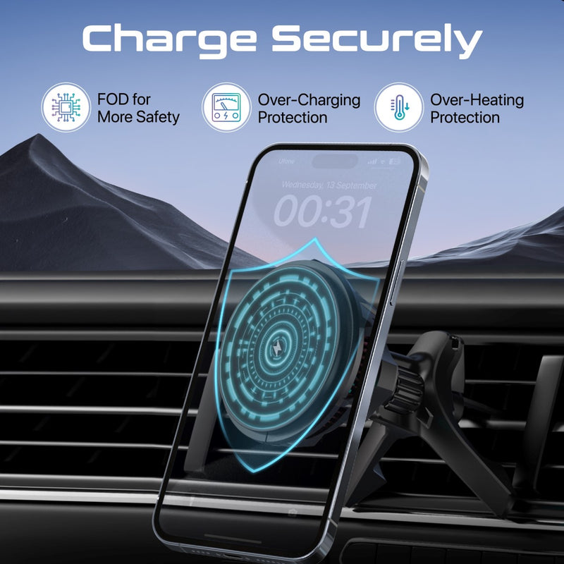 ActiveCool™ Cradleless 15W MagSafe Compatible Wireless Charger Mount – Promate Technologies