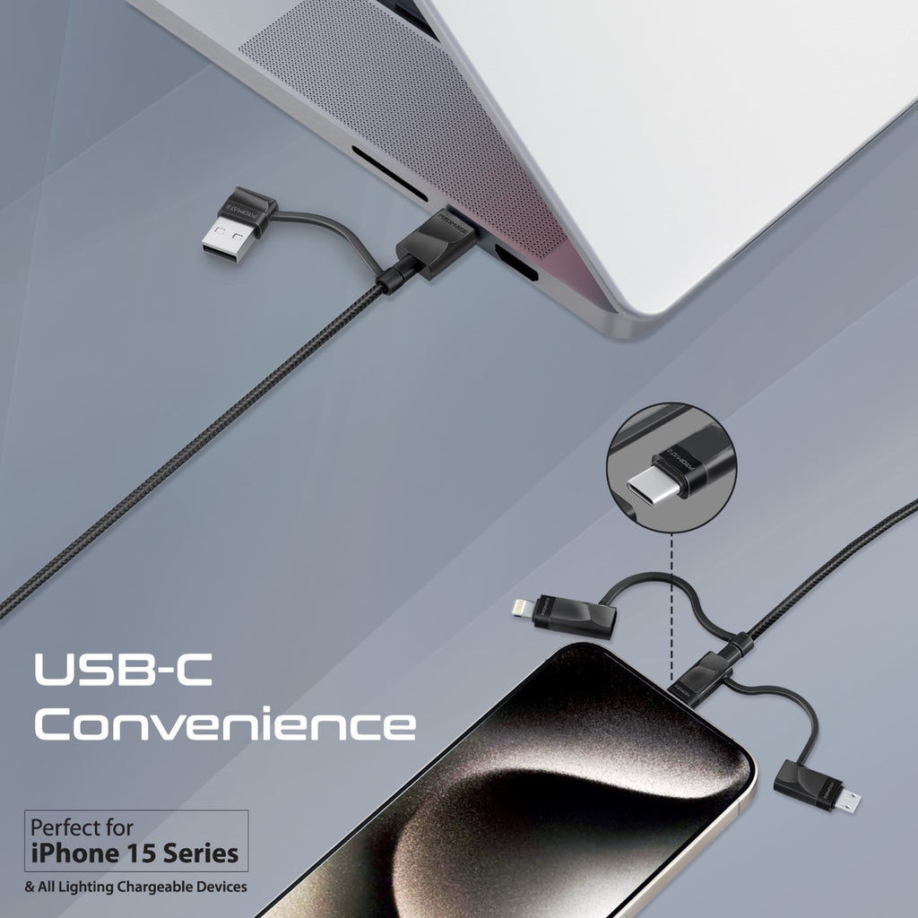 6-in-1 Hybrid Multi-Connector cable for Charging & Data Transfer ...