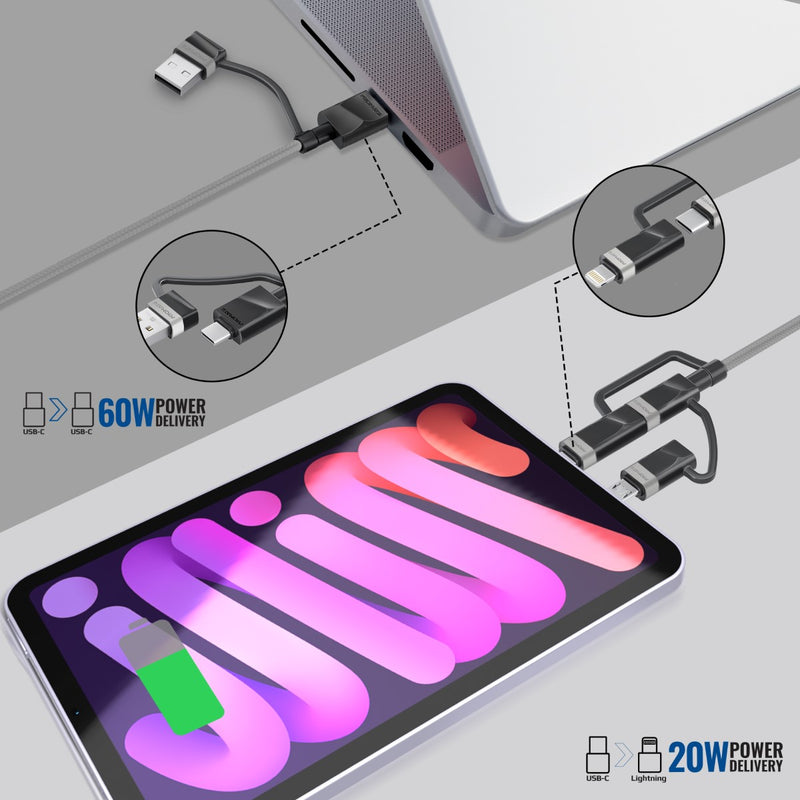 6-in-1 Hybrid Multi-Connector cable for Charging & Data Transfer – Promate Technologies