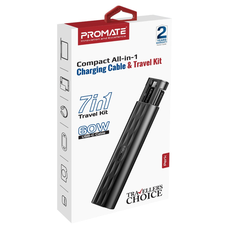 Compact All in 1 Charging Cable and Travel Kit – Promate Technologies