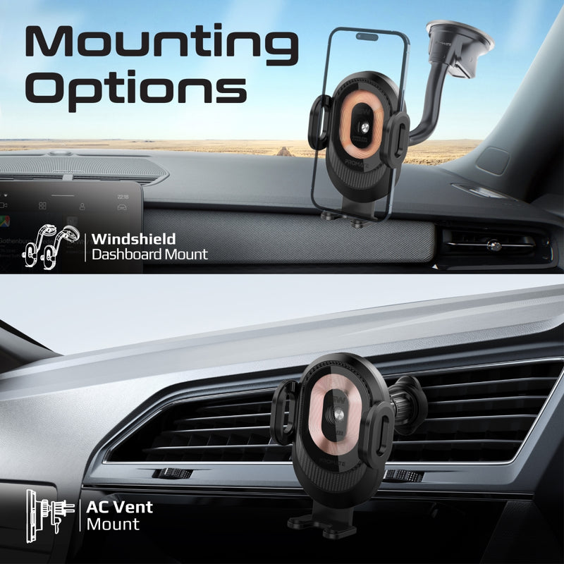 15W Transparent Auto Clamping Car Wireless Charging Mount – Promate ...
