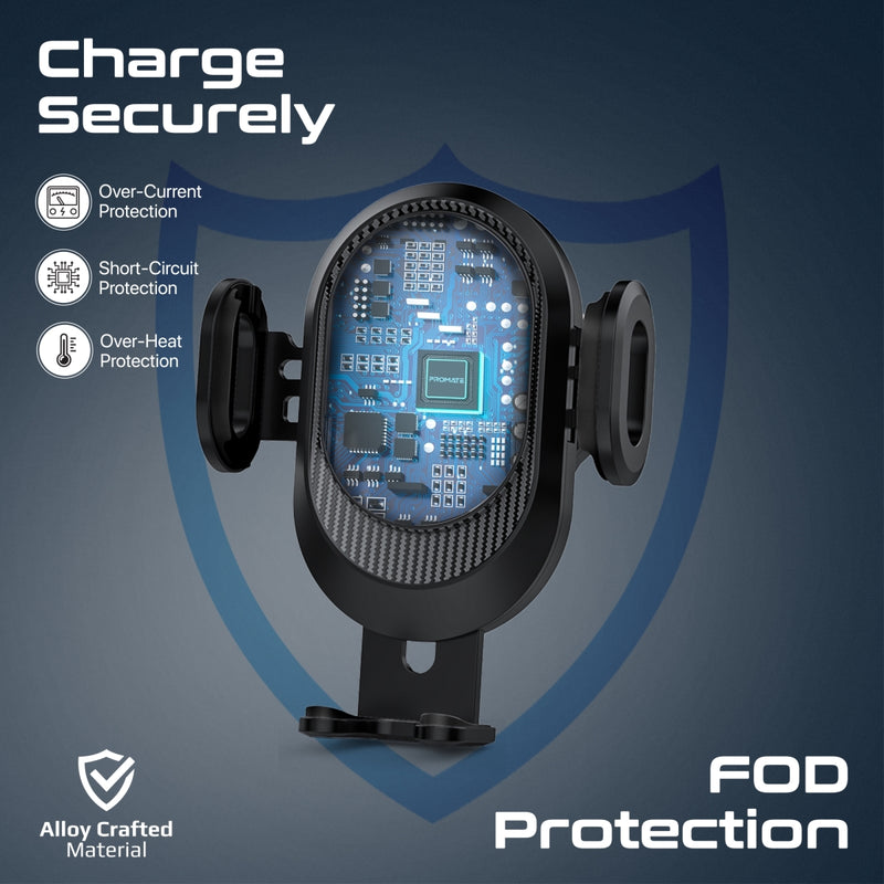 15W Transparent Auto Clamping Car Wireless Charging Mount – Promate ...