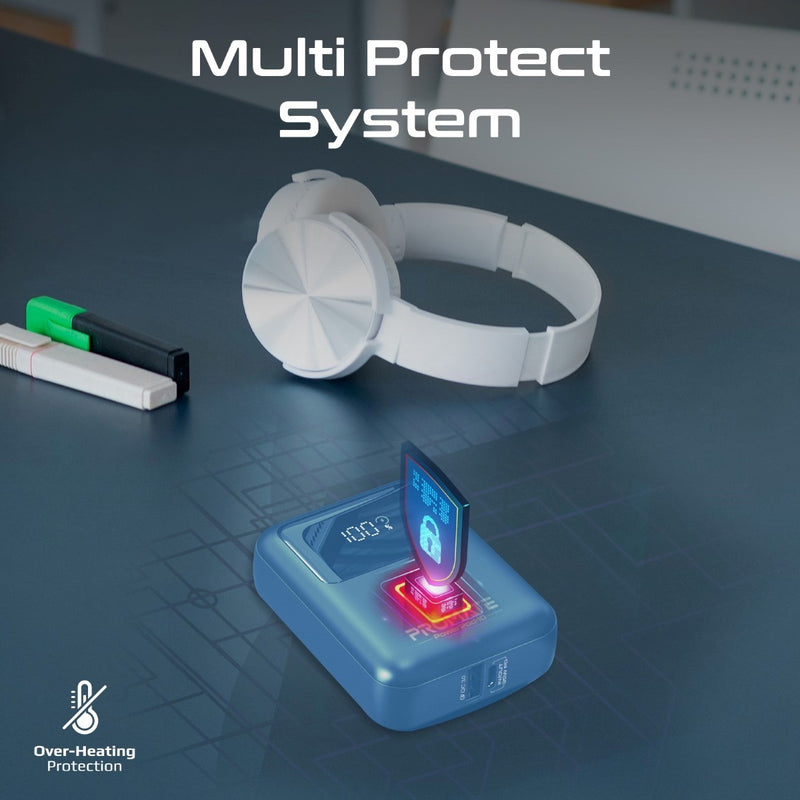 Ultra Compact 35W SuperSpeed™ Power Bank with Built-In USB-C Cable ...