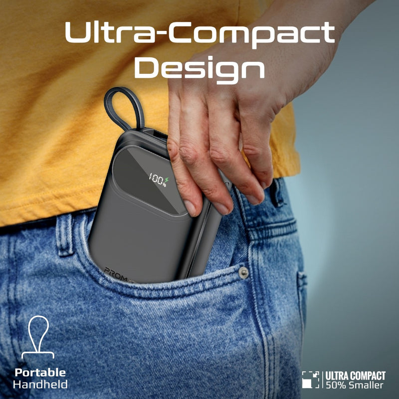 Ultra Compact 35W SuperSpeed™ Power Bank with Built-In USB-C & Lightni ...