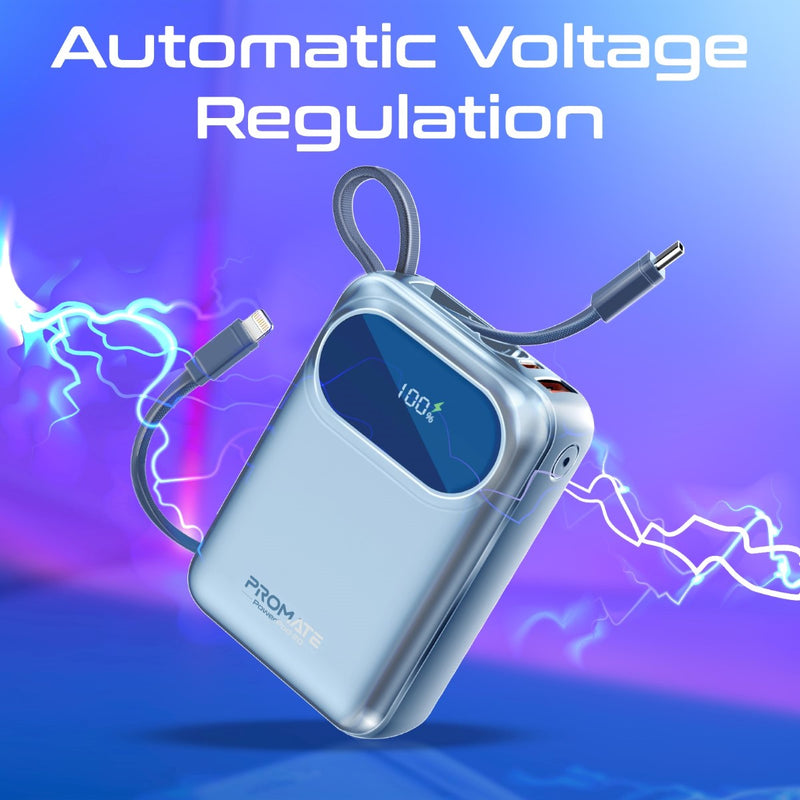 Ultra Compact 35W SuperSpeed™ Power Bank with Built-In USB-C & Lightni ...