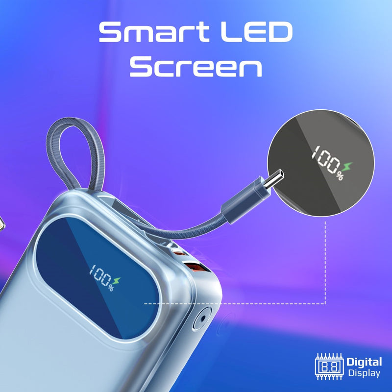 Ultra Compact 35W SuperSpeed™ Power Bank with Built-In USB-C & Lightni ...