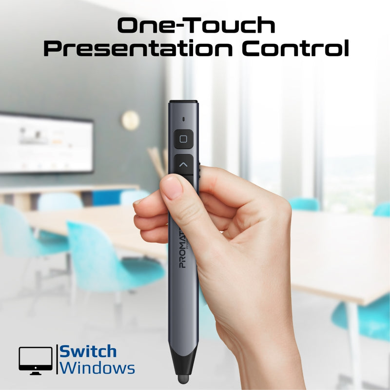 Universal Intuitive Wireless Presenter with Stylus Pen – Promate Technologies