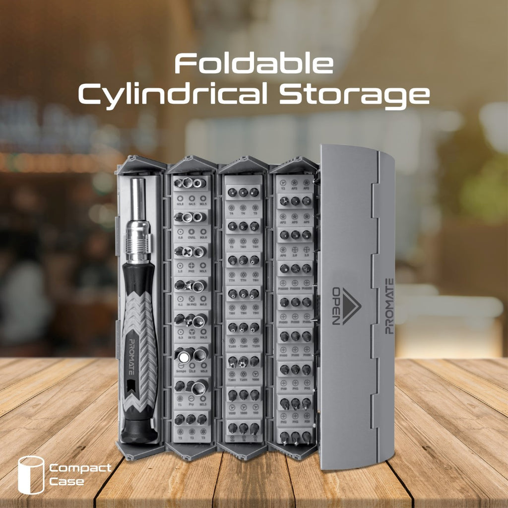 126 Piece Cylindrical Magnetic Screwdriver Kit – Promate Technologies