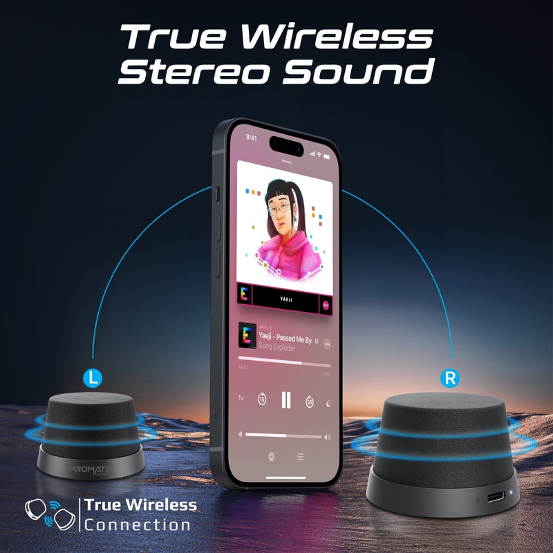 High-Fidelity Mini Bluetooth Speaker with MagSafe Compatible Base ...