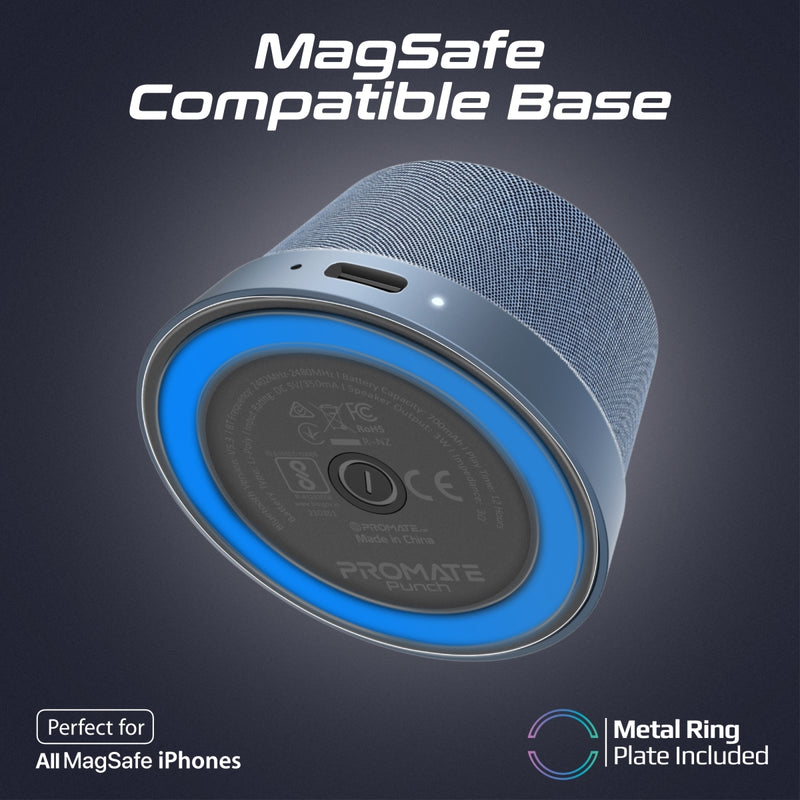 High-Fidelity Mini Bluetooth Speaker with MagSafe Compatible Base – Promate Technologies