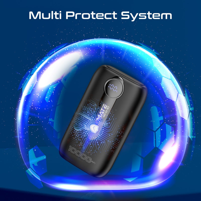 4-Piece 10000mAh Power Bank Charging Set with In-Built USB-C and Light ...