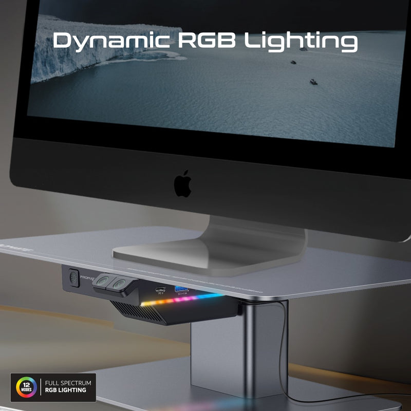 Motorized Ergonomic Monitor & Laptop Stand with Built-In USB Hub ...