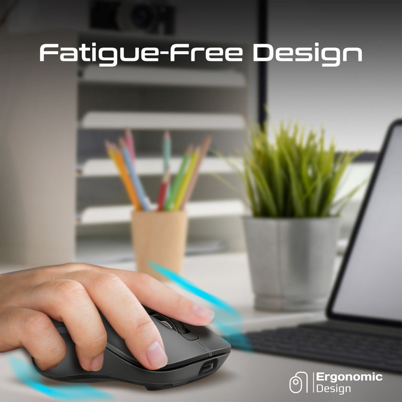 Dual Mode Rechargeable Wireless Mouse with BT & RF Connectivity ...