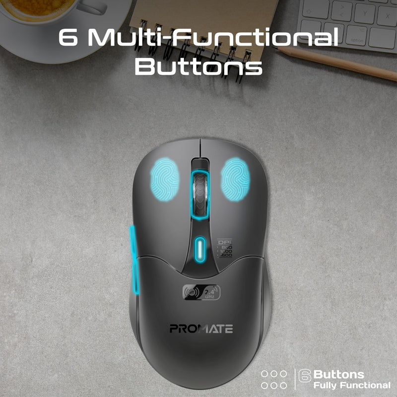 Dual Mode Rechargeable Wireless Mouse with BT & RF Connectivity ...