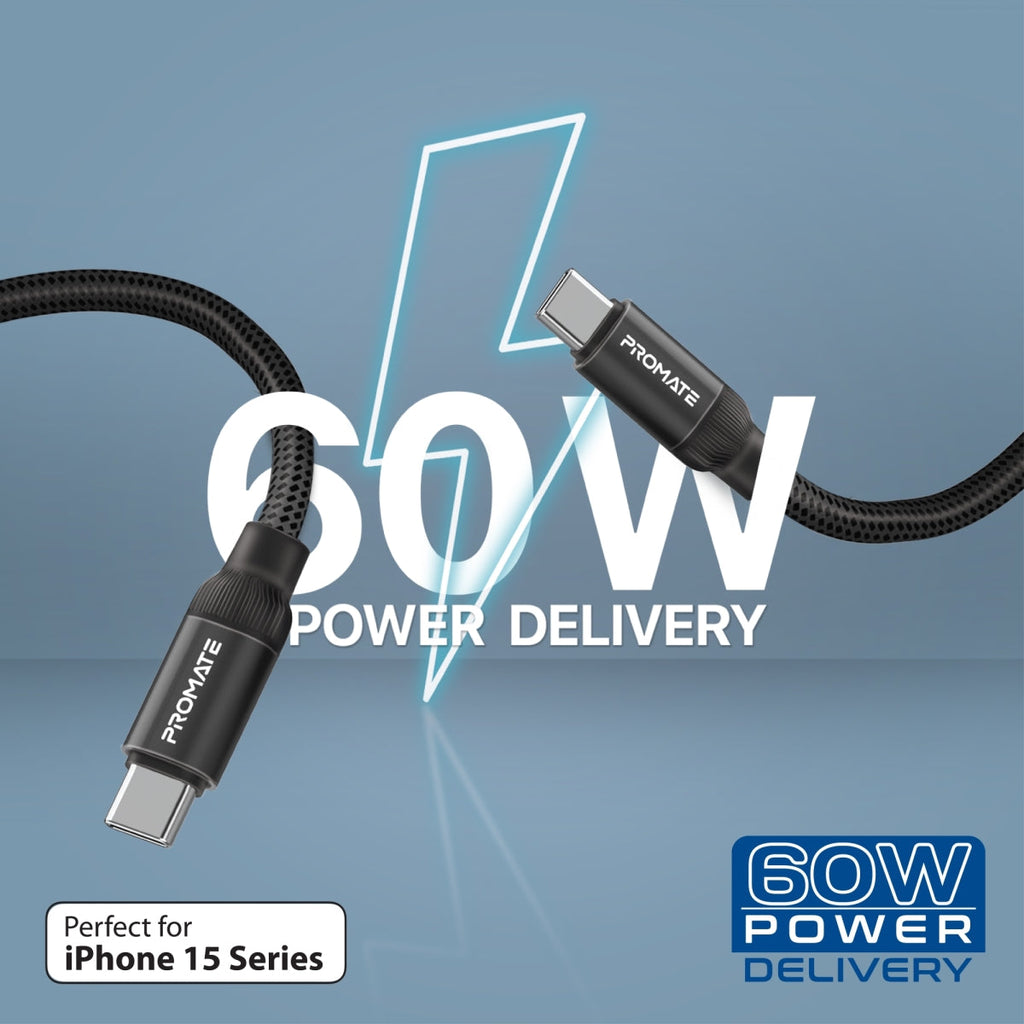 60W Power Delivery Self-Organizing Magnetic USB-C Cable – Promate ...