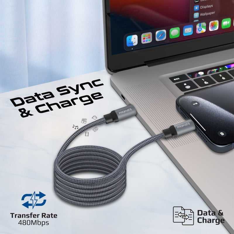 60W Power Delivery Self-Organizing Magnetic USB-C Cable – Promate ...