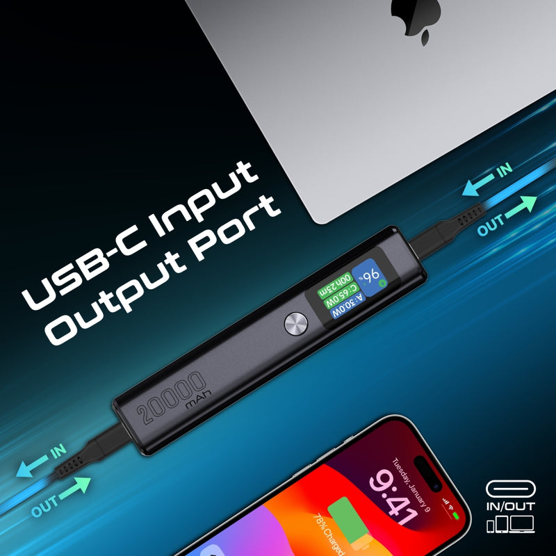 Sleek 130W Multi-Port Power Delivery Power Bank with TFT LCD Screen ...