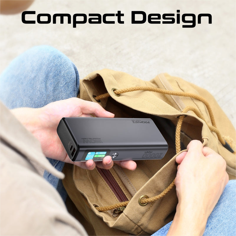 Sleek 130W Multi-Port Power Delivery Power Bank with TFT LCD Screen ...