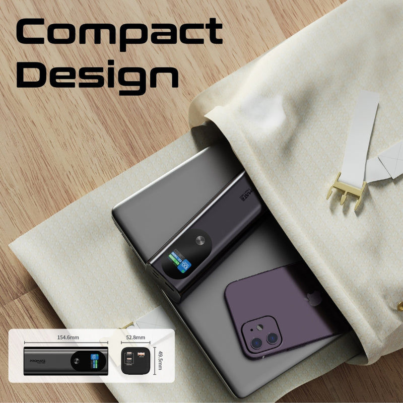 Ultra-Compact 160W Multi-Port PD 3.1 Power Bank with TFT LCD Screen ...