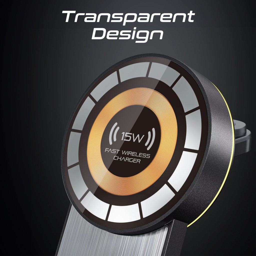 3-in-1 Transparent Foldable MagSafe Compatible Wireless Charging Stati ...