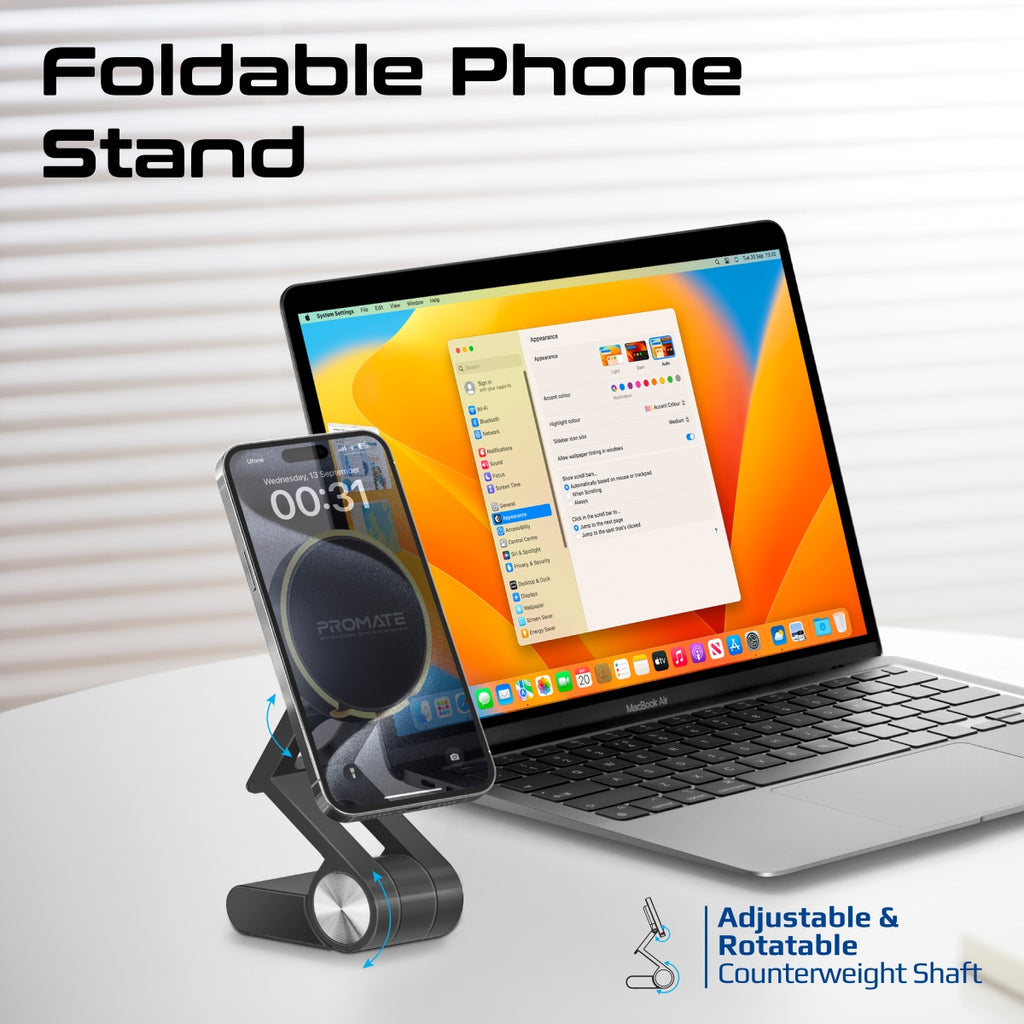 MagSafe Compatible Extendable Camera Mount and Foldable Stand – Promate ...