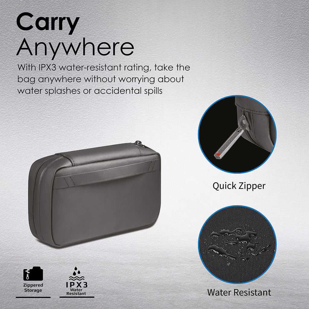 Multi-Purpose Electronic Accessory Organizer with Strap – Promate ...