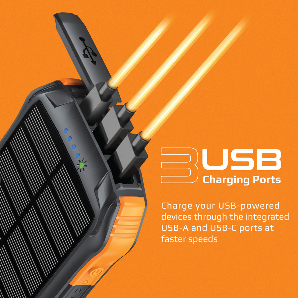 10000mAh Rugged EcoLight™ Solar Power Bank – Promate Technologies
