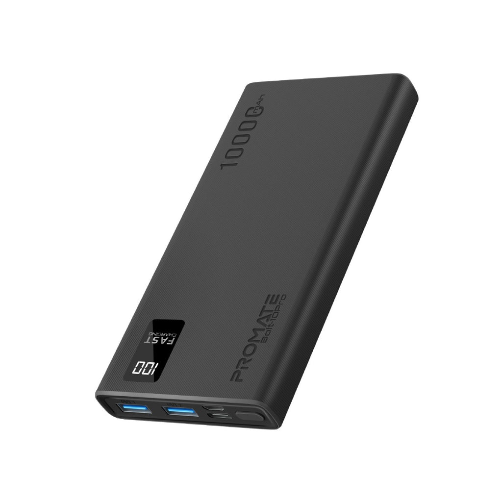 10000mAh Compact Smart Charging Power Bank with Dual USB-A & USB-C Out ...
