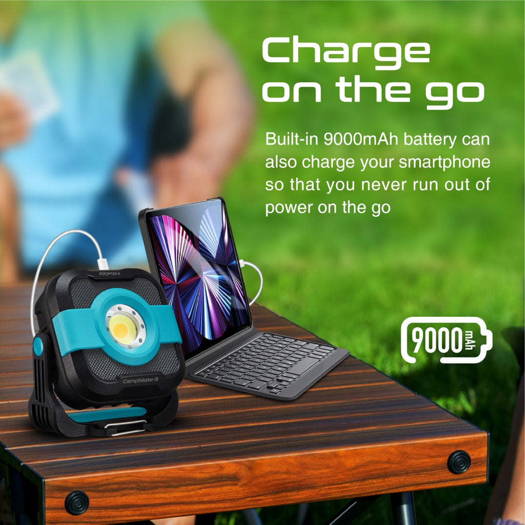 1200lm Super-Bright Camping Light With 9000mAh Power Bank – Promate ...