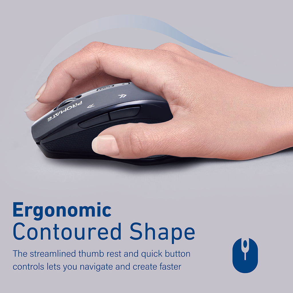 EZGrip™ Ergonomic Wireless Mouse – Promate Technologies