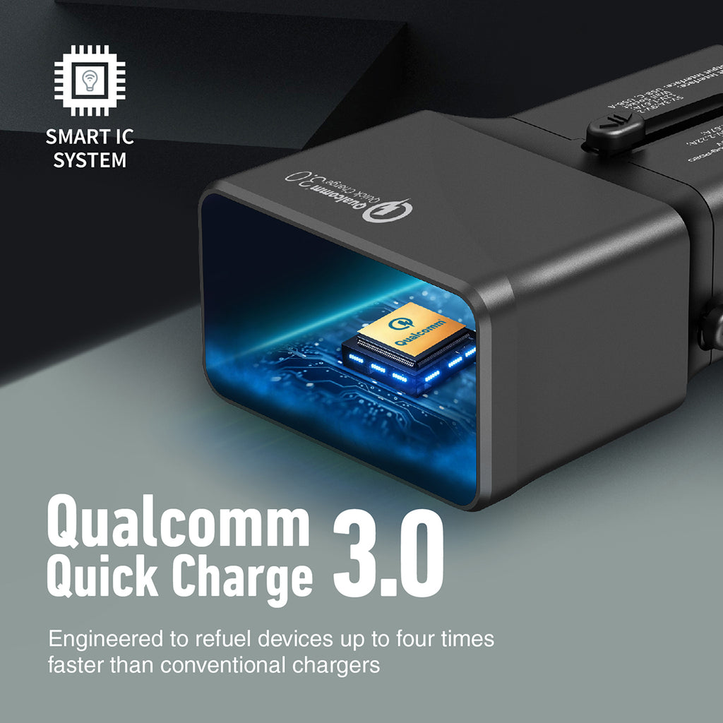 Sleek Universal Travel Adapter with 20W Power Delivery & Quick Charge ...