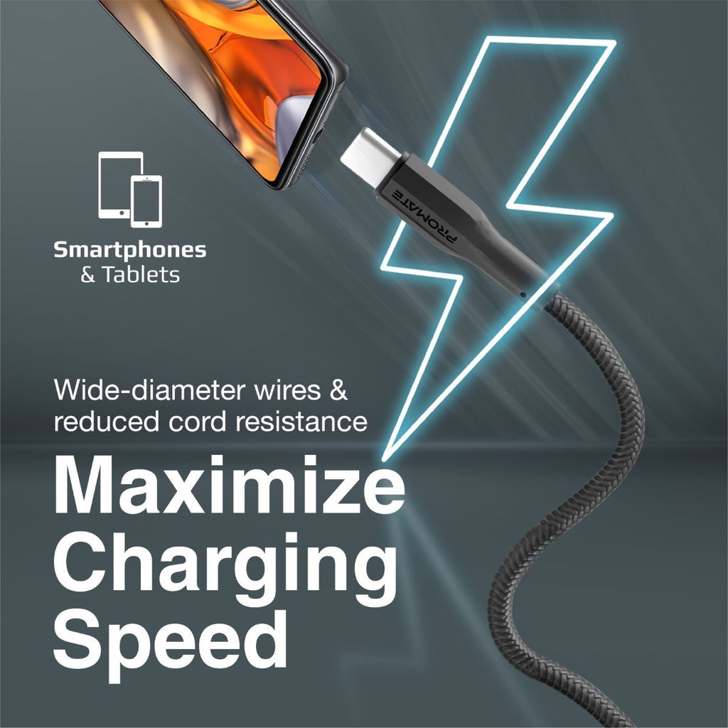 Super Flexible Data and Charge USB-C Cable – Promate Technologies