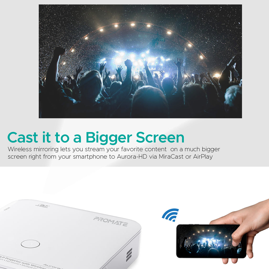 High Definition Pocket DLP Projector with Wireless Mirroring – Promate ...