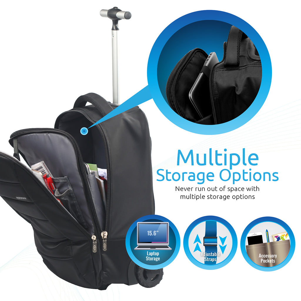 High Volume Heavy Duty Trolley Bag for Laptops up to 15.6” with Multip ...