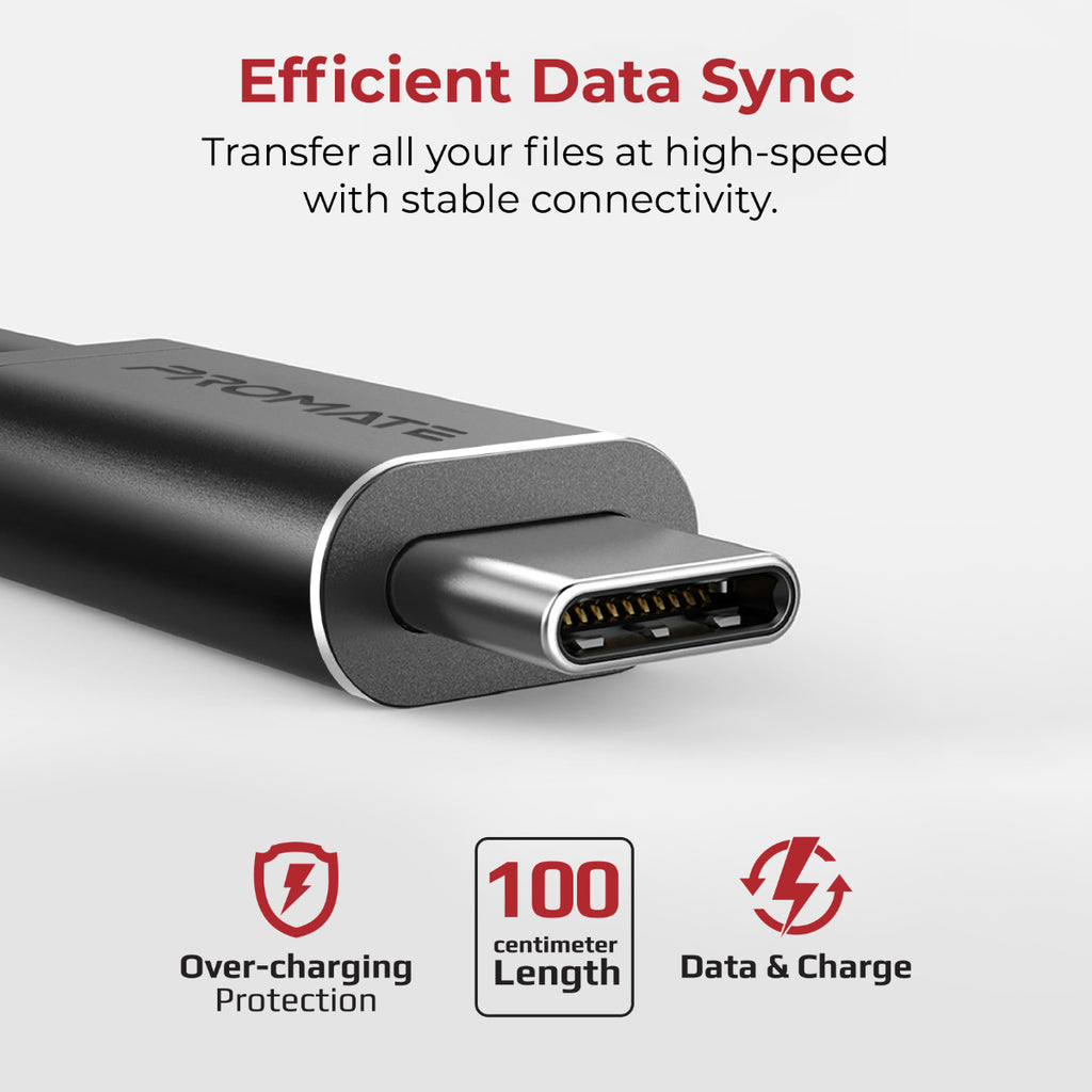 Fabric Braided USB-C Data Sync & Charge Cable – Promate Technologies