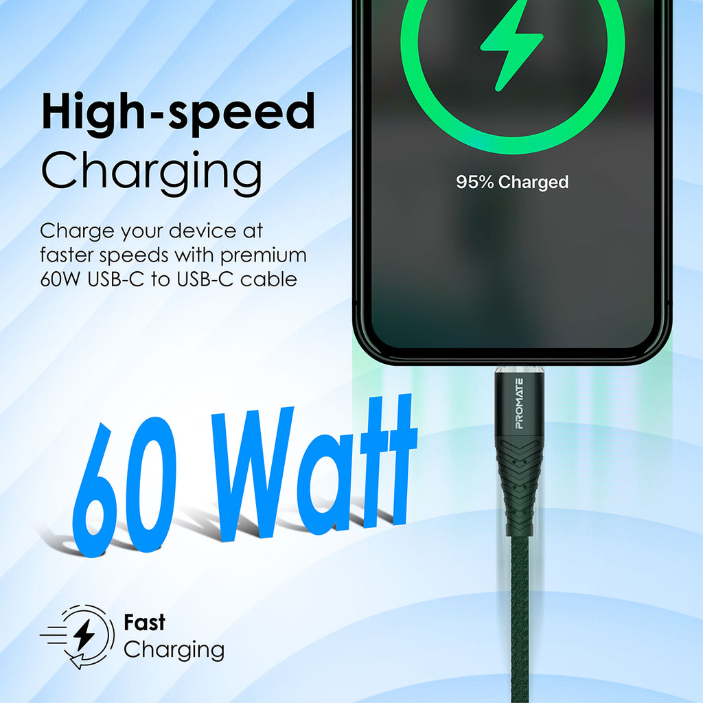 Highly Tensile Fabric Braided USB-C Cable – Promate Technologies