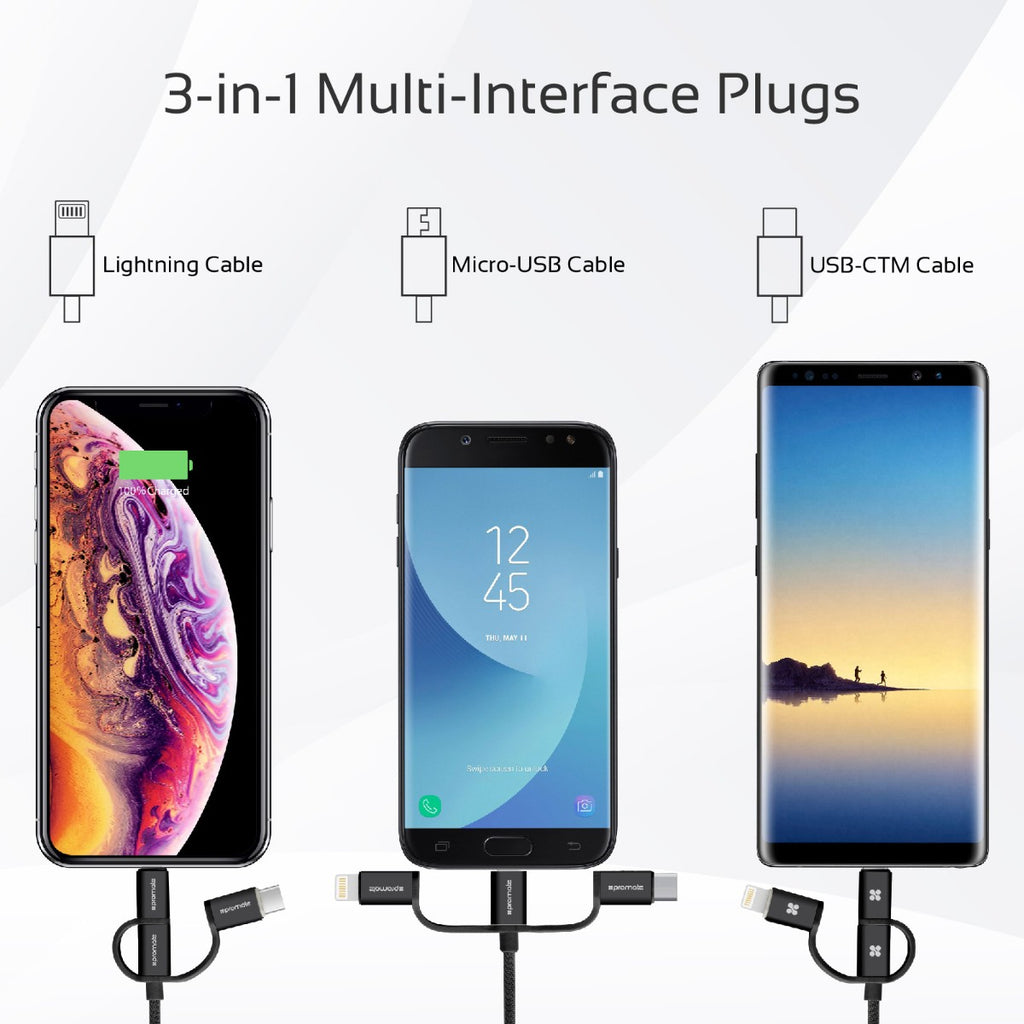 6-in-1 Smart USB Cable for Charging and Data Transfer – Promate ...